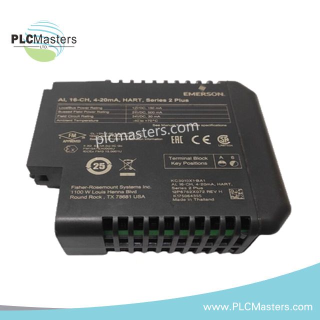 EMERSON KC3010X1-BA2 AI 16-CH 4-20mA HART Plus Card